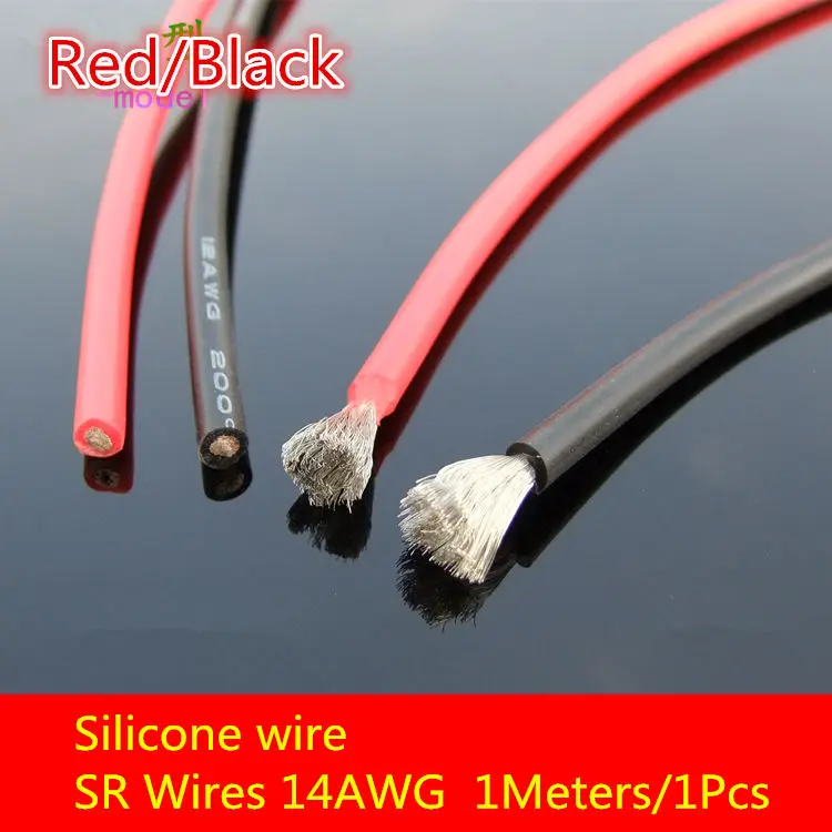 Cable de silicona muy suave SC023, 1 metro/1 unidad, SR, 14AWG ...
