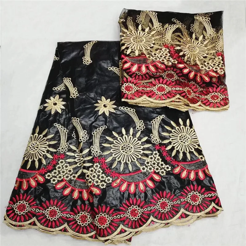 2018 NEW Blue african bazin riche fabric 5yards+2yards high quality ...