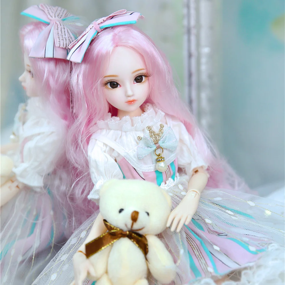 DBS doll 1/4 BJD Dairy Queen name by Amenda pink hair mechanical joint ...