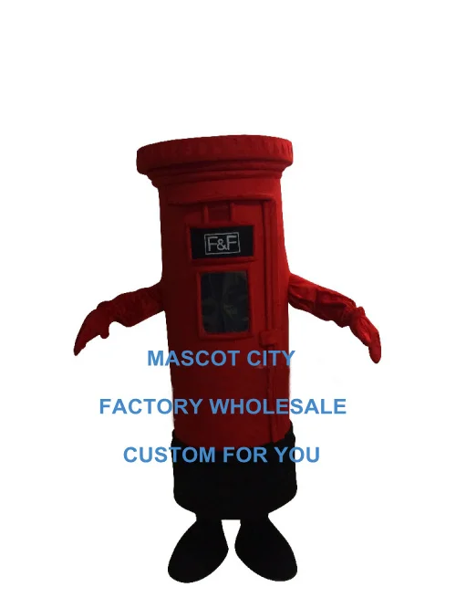brown-Mailbox-mascot-costume-post-office-custom-cartoon-character ...