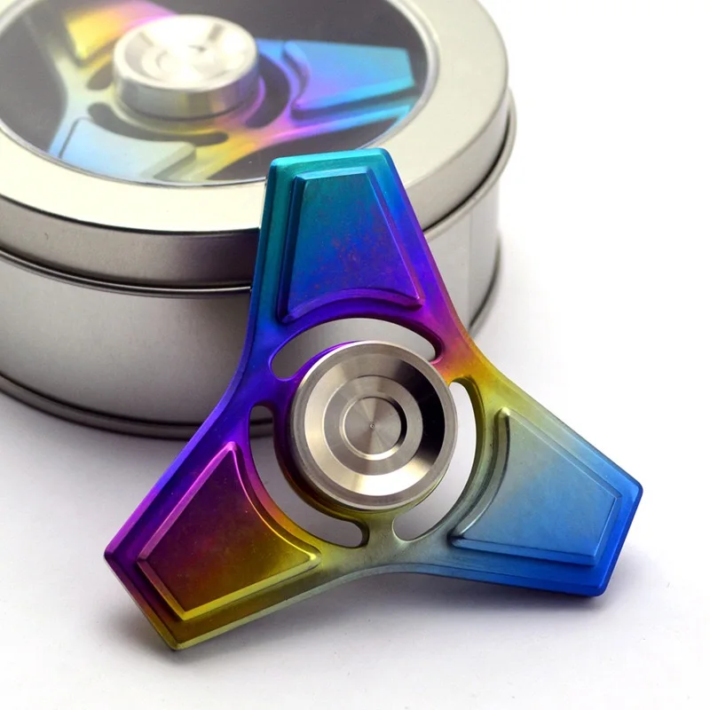 2 To 5 Minutes Tri Triangle Fidget Hand Spinner ADHD Anti Stress ...