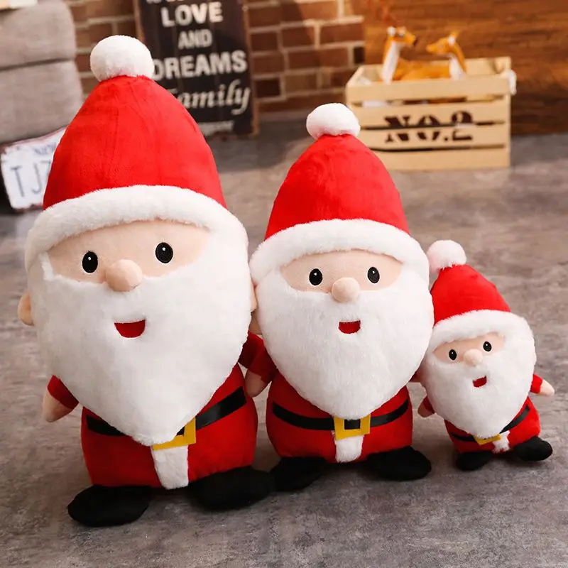 1pc 22/38/50cm Cartoon Santa Claus doll Plush stuffed toy simulation ...