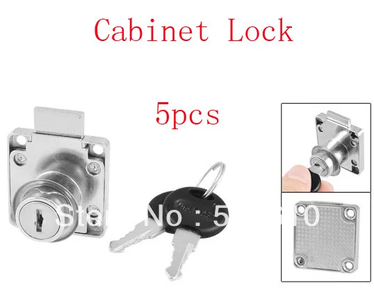 Metal Square Base Cylinder Drawer Locking Cabinet Lock Lockset w 2 Keys ...