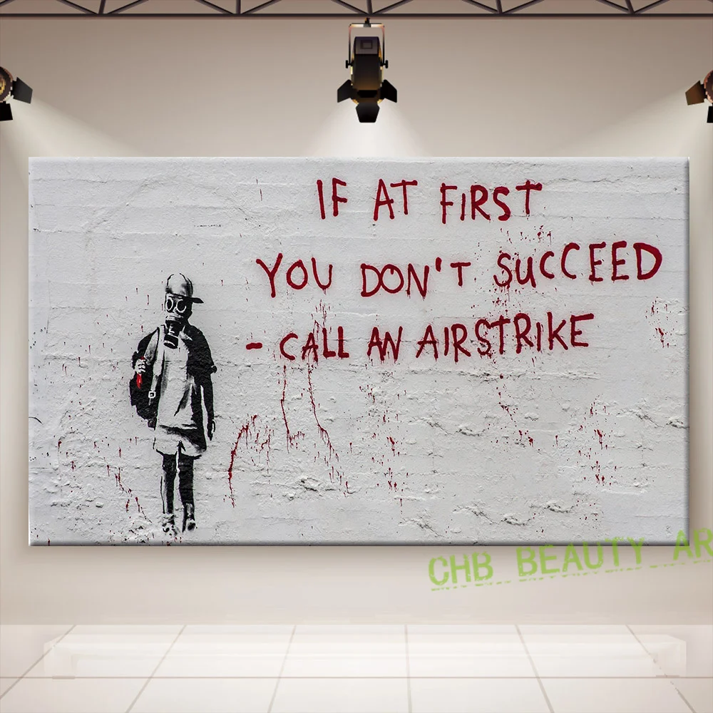 Banksy humor graffiti wall art canvas painting wall pictures for living ...