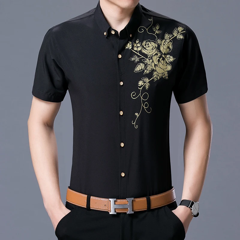 New 2017 Mens Floral Clothing Summer Fashion Design Flower Printing ...