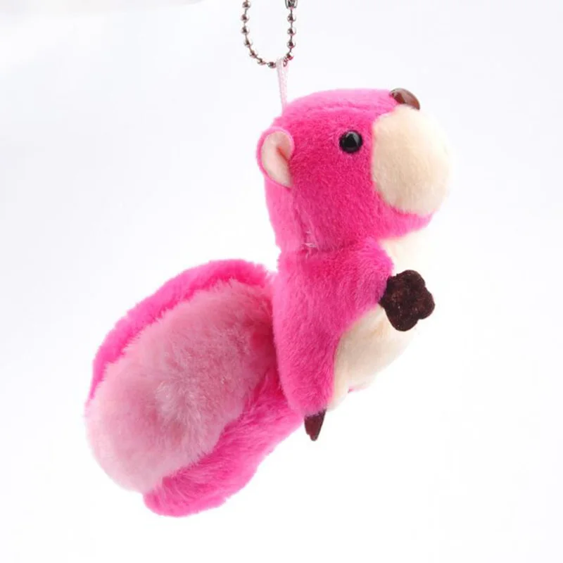 New mini 8cm cute cartoon little squirrel plush toy plush keychain doll ...