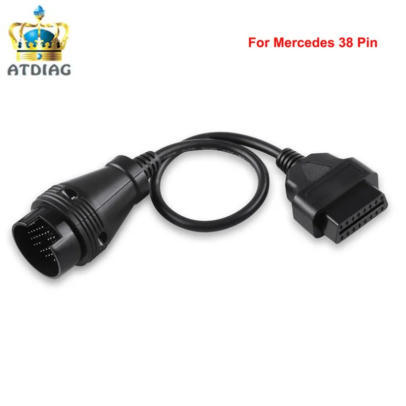 2018 New For Benz Mb 38 Pin To 16 Pin Cable Obd2 Obd Diagnostic Adapter ...