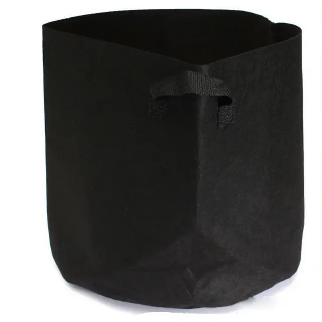 A96 Black Fabric Pots Plant Vegetable Pouch Round Aeration Pot ...