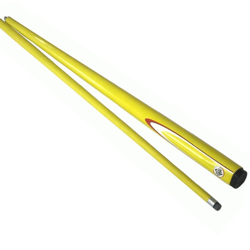 9.5mm Yellow Color Carbon Snooker Cues 1/2 Splited Stainless Steel ...