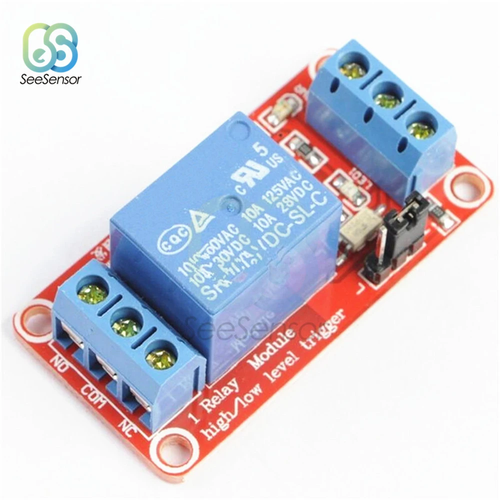 12v 1 Channel High Low Level Trigger Relay Module Board Shield With Optocoupler Isolation Relay ...
