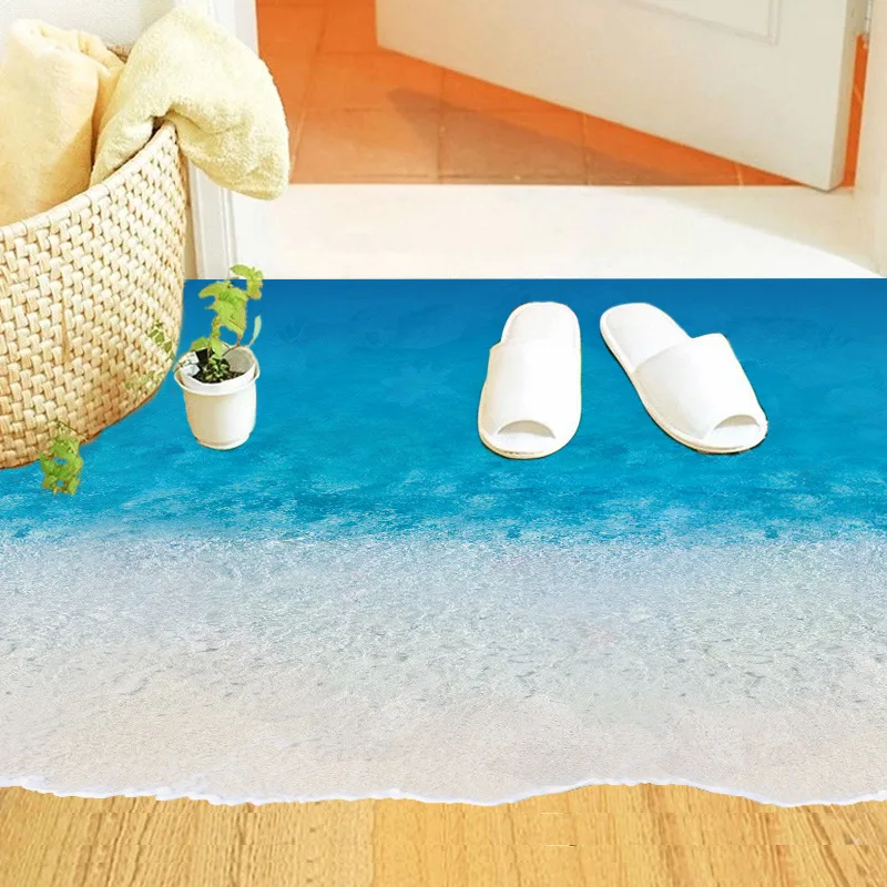 The new beach sand pattern floor stickers wall stickers living room ...