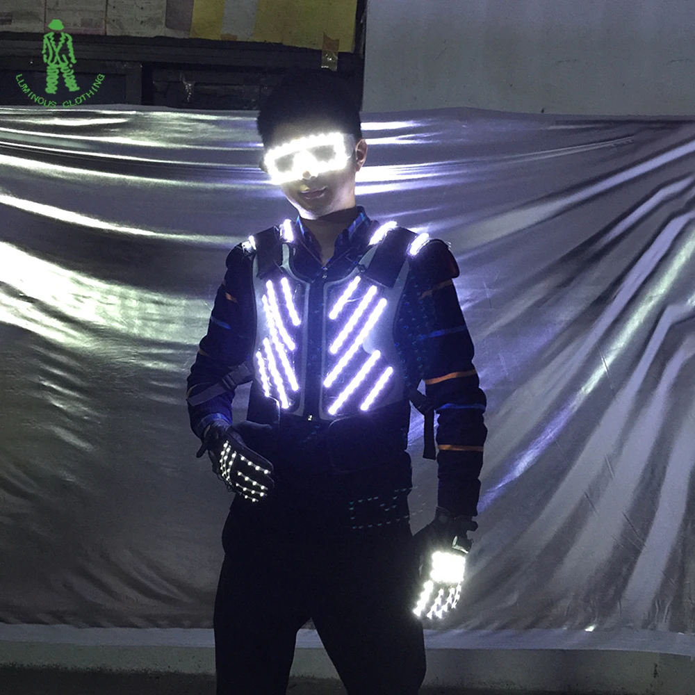 Free-Shipping-LED-Lighting-Armor-Waistcoat-Luminious-Armour-With-Led ...