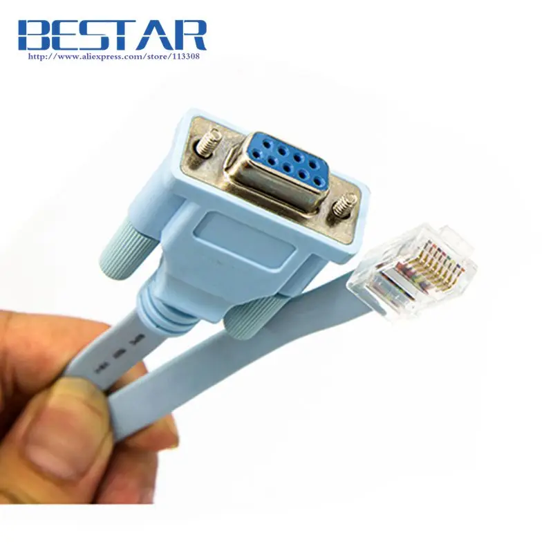 RS 232 RS232 DB9 To RJ45 RJ 45 Serial Network Router Console Cable 1.8M ...