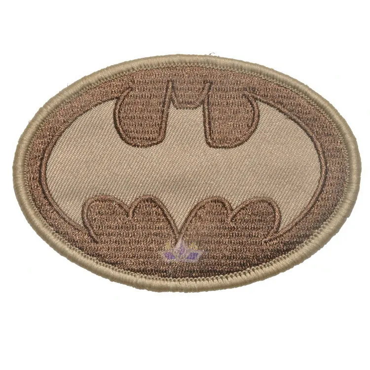 Embroidery Batman Tactical Patch Bat Print Cloth Military Combat Hook And Loop Emblem Fabric