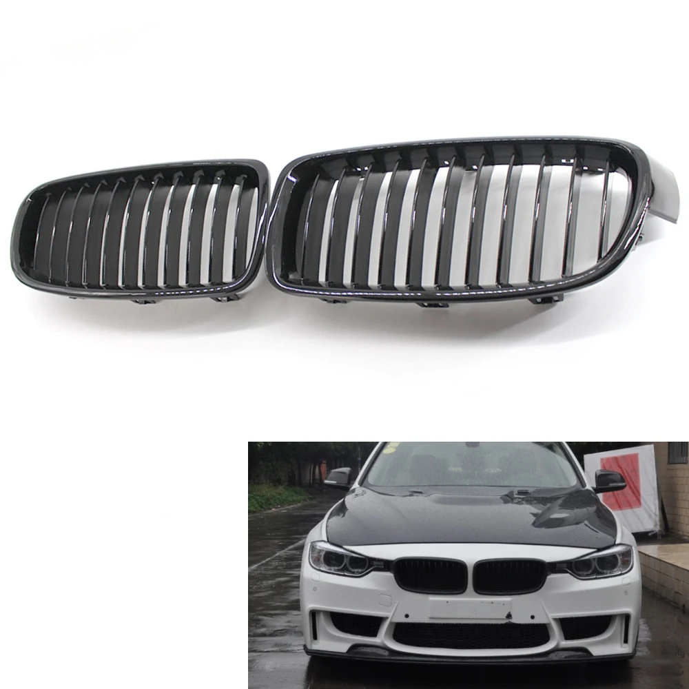 Front Kidney Grille Grill Gloss Black for BMW F30 F31 Sedan/Wagon 12 15 ...