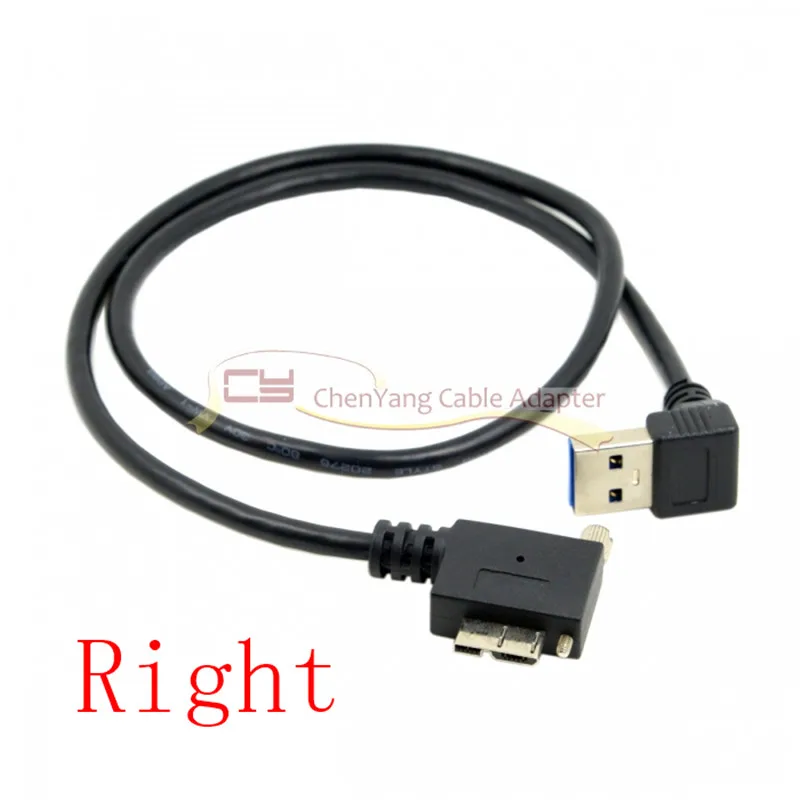 Down Direction Angled 90 Degree USB 3.0 A plug to Micro B Plug Left ...