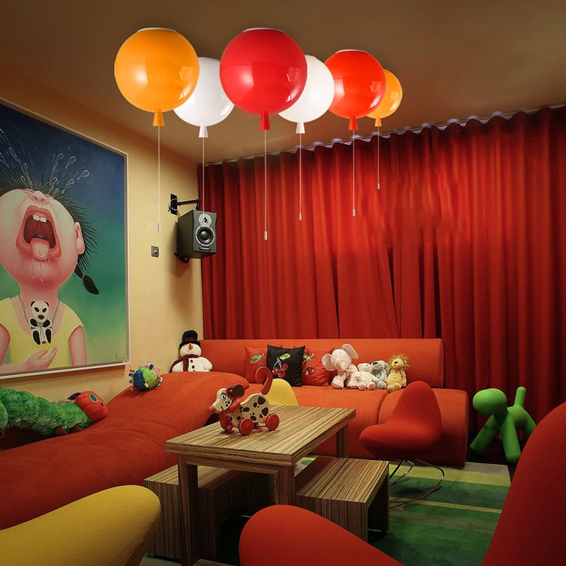 Colorful Balloon Ceiling Lights Baby Children's Room Cozy Lamp Lustre ...