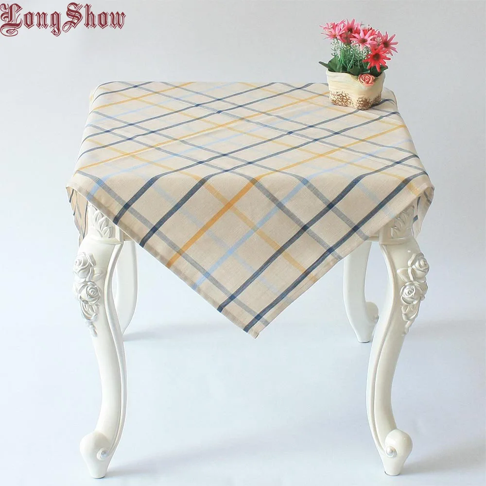 Mantel de algodón teñido de hilo de cuadros grueso duradero 85x85cm de ...