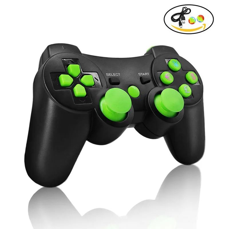 for PS3 controller Wireless Bluetooth Double Shock Sixaxis Remote ...