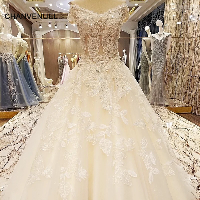 LS57821 special wedding dresses lace ball gown corset back wedding ...