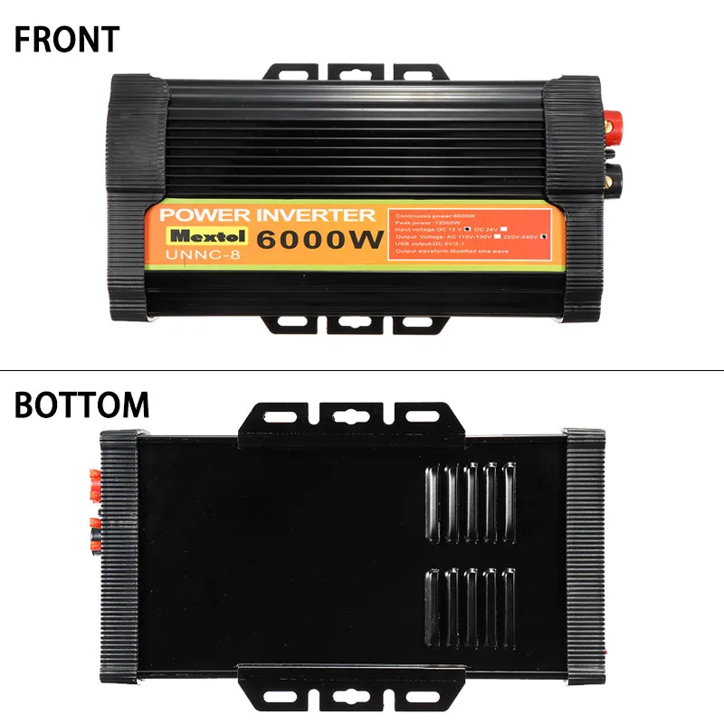 Inverter 12V 220V 12000 Watt Peak 6000W Auto Modified Sine Wave Voltage ...