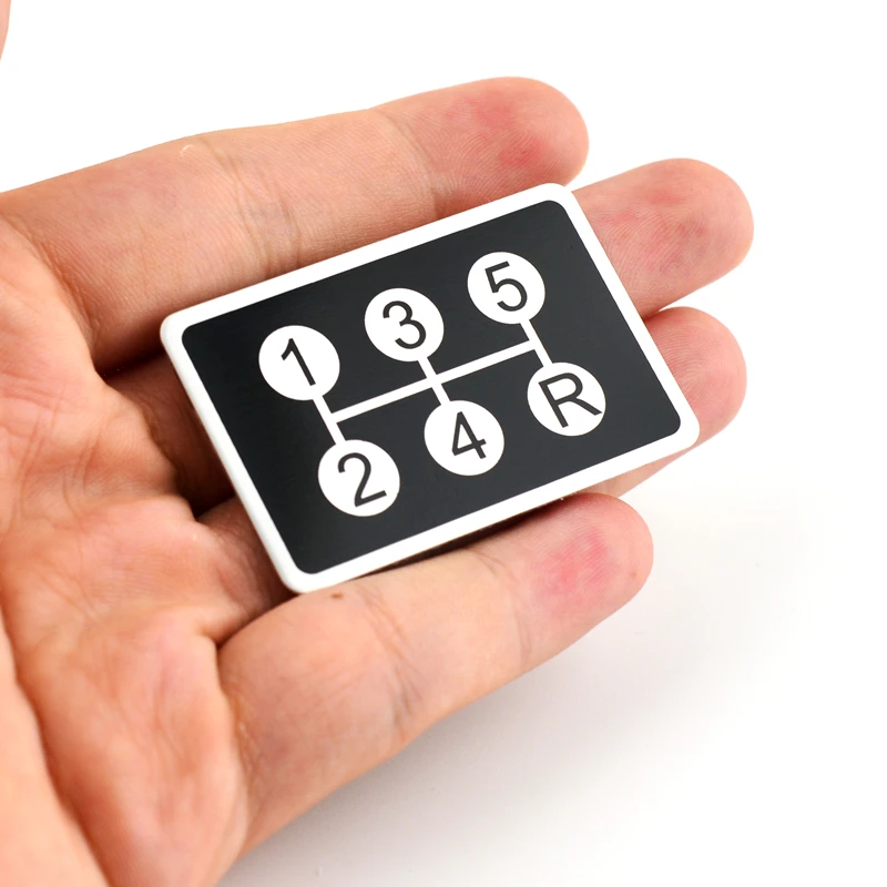 Aluminum Car Sticker Shift Gear Indicator Plate 5 6 Speed Gear Panel ...