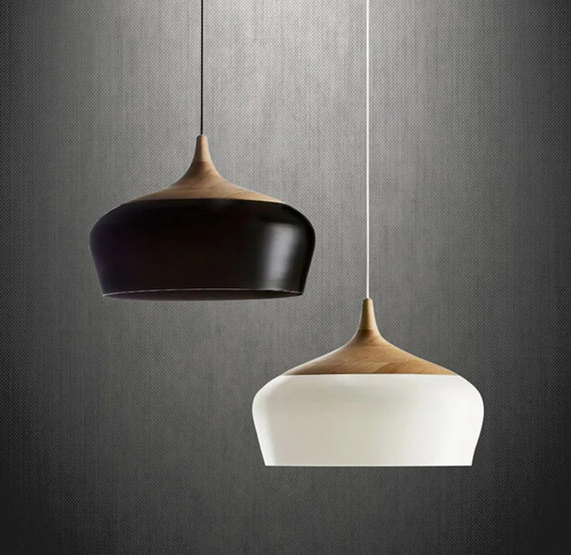 modern-Simple-solid-wood-chandelier-European-modern-lighting-single ...