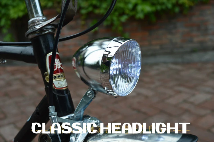 Retro Vintage Headlight bicycle Bike Front Light 5LED Vintage classic ...
