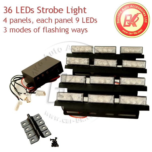Free Shipping!! 4x9 36 LED Warning Blinking Strobe Flash Light/Lightbar ...