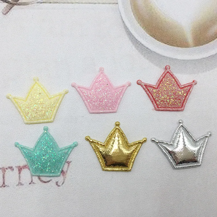2cm Shiny Crown Padded Applique 100pcs/lot Garment Appliques For ...
