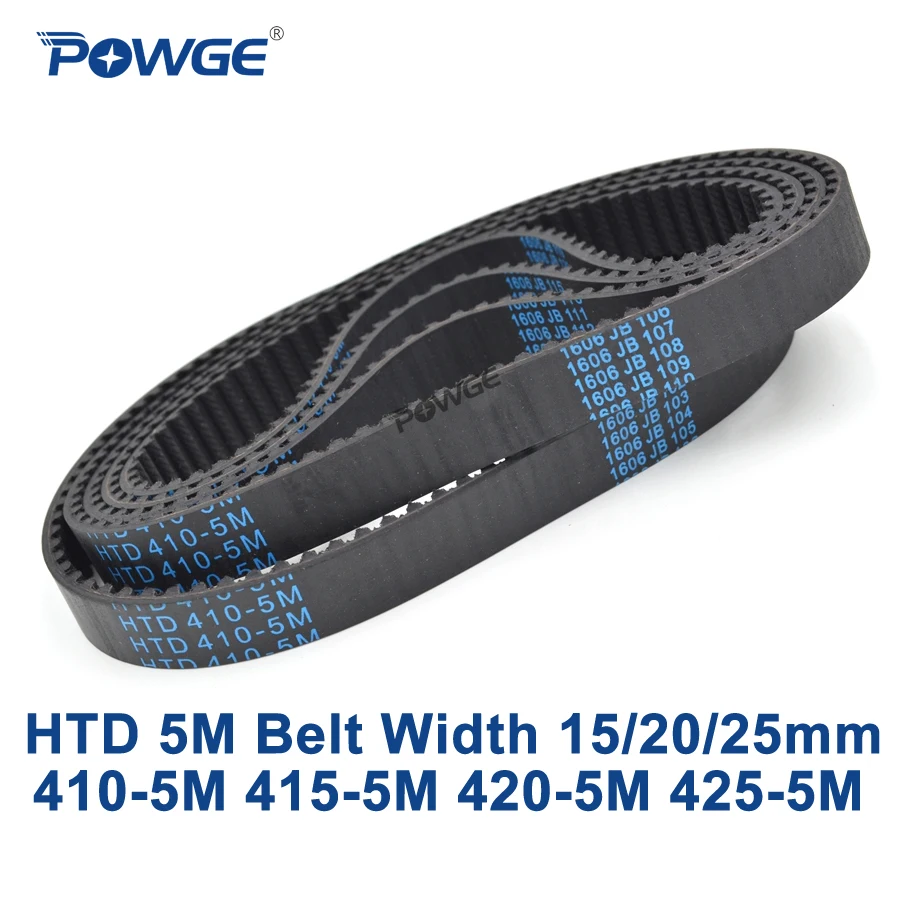 POWGE HTD 5M 타이밍 벨트 C = 410/415/420/425 폭 15/20/25mm 톱니 82 83 84 85 HTD5M 동기식 벨트 410 5M 415 5M ...