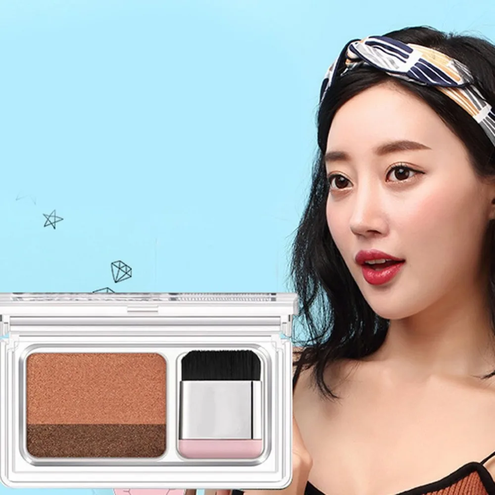 2 colors Two Tone Gradient Eye Shadow Lazy Eyeshadow Palette Make Up ...