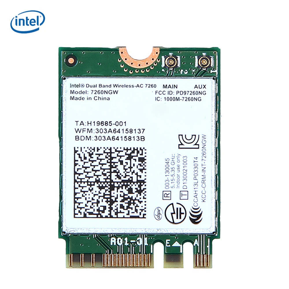 7260 AC Intel Wireless AC 7260NGW NGFF intel AC 7260 867Mbps Bluetooth ...