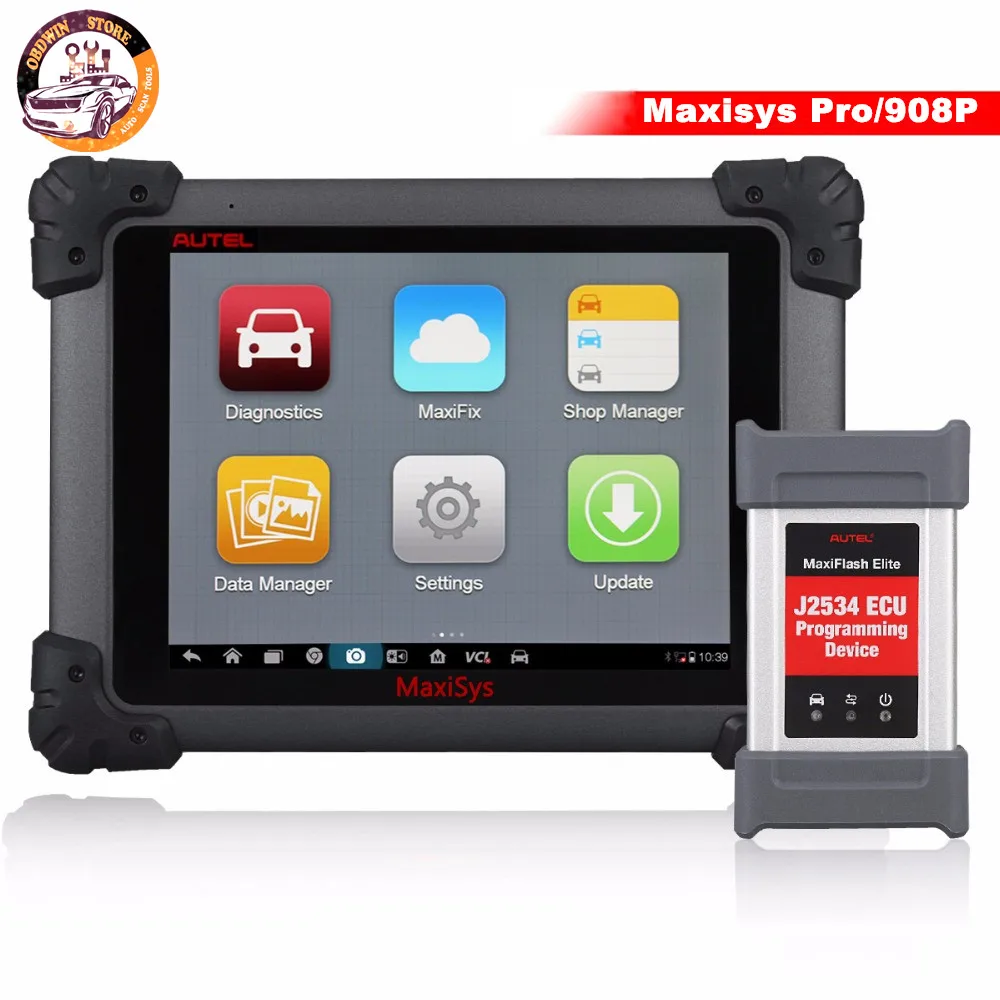 Autel Maxisys Pro/908P Wifi/Bluetooth Full System Diagnostic with J2534 ...