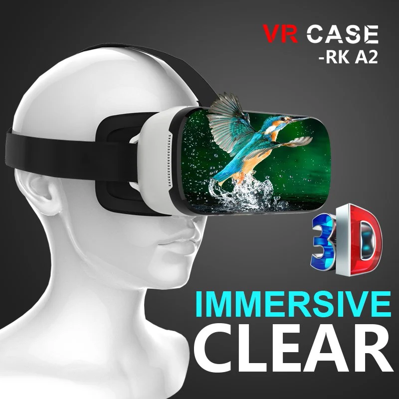 VR CASE A2 All in one VR Helmet 3D Glasses VR Case Octa Core 2G Virtual ...