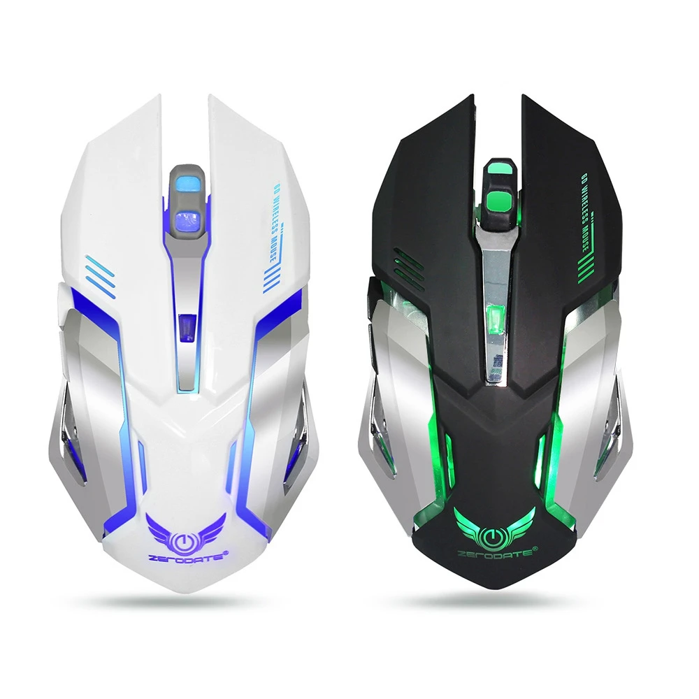 X70 2.4G Wireless Gaming Mouse Rechargeable 5Keys 2400DPI Both Hands ...