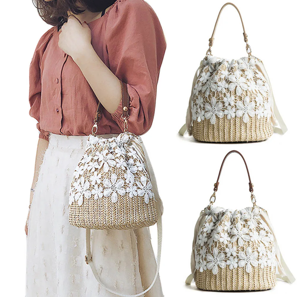 White Crossbody Straw Handbags | Paul Smith