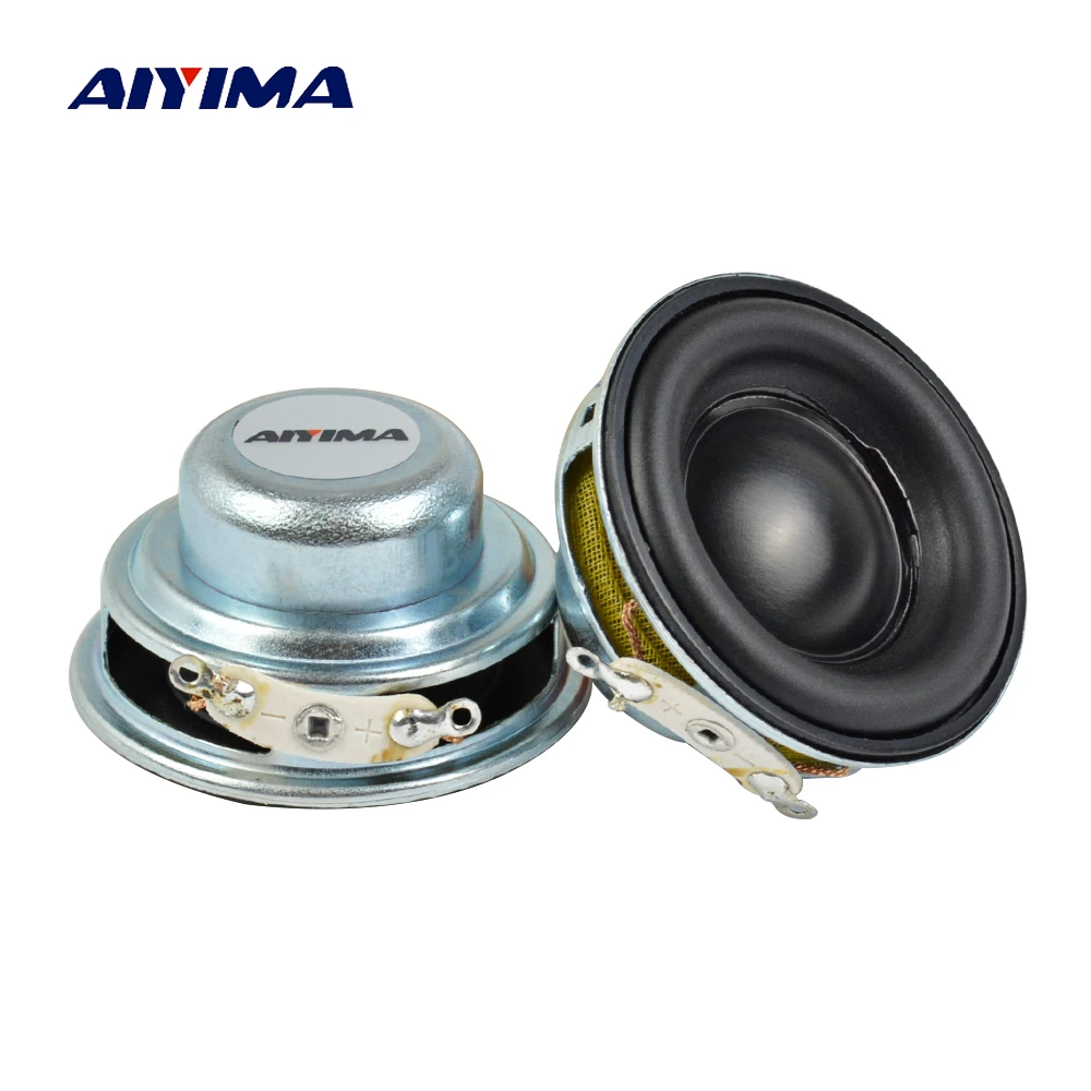 Aiyima 2pcs 40mm Mini Audio Portable Speakers 16 Core 4 Ohm 5w Full Range Speaker Rubber Side ...