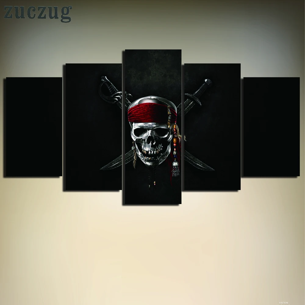 5 Panel Pirates of the Caribbean Picture Wall Art Picture Print On ...