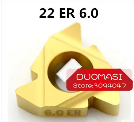 22 Er 6.0 Iso ,threaded Turning Insert,pvd Coating General Type Partial ...