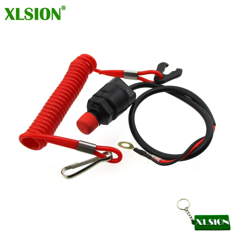 Xlsion Safety Tether Lanyard Kill Stop Switch For Outboard Motor Boat ...