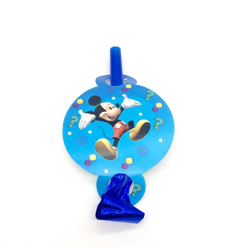 6PCS Cartoon mickey mouse Theme Blow out Party Noise Maker Baby Happy ...