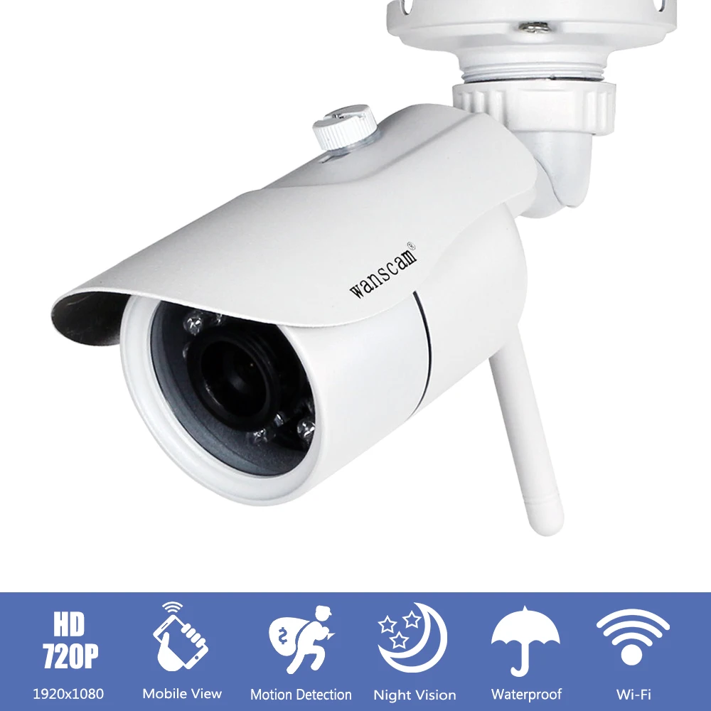 Wanscam Waterproof Wireless Security 1.0MP Bullet Camera Surveillance ...