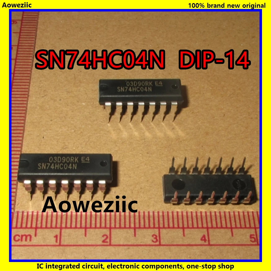 10 unids/lote SN74HC04N 74HC04 DIP 14 inversores hexagonales IC nuevo ...