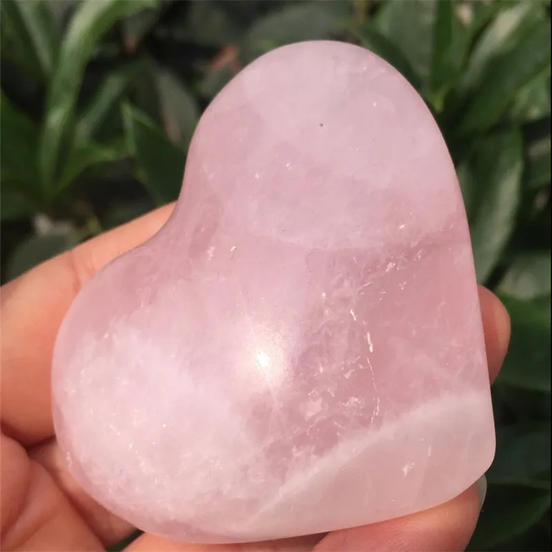 natural pink rose quartz crystal heart healing|Stones| - AliExpress