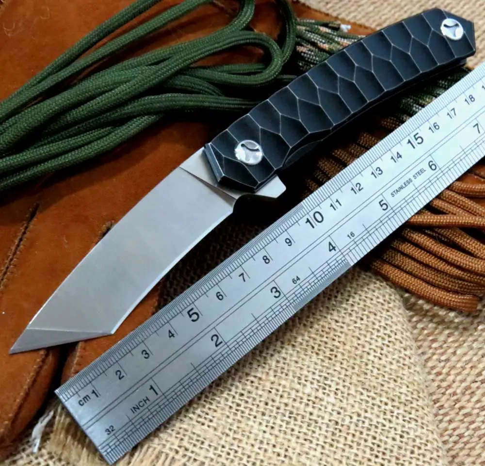 Handy Tool Knives Bearing folding knife D2 steel blade knife 58 60HRC ...