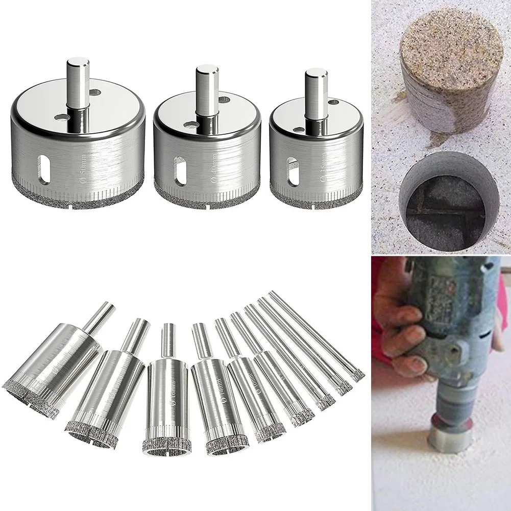 12 Pcs Drill Bits Glass Tile Hole Saw Bit Set Hollow Core Drill Bit For Glass Ceramics Tile Clh