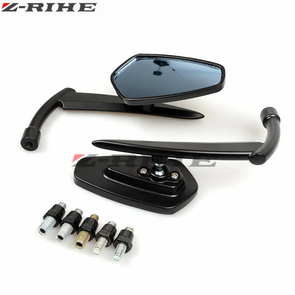 Motorcycle Mirrors 8mm 10mm Thread Rearview Mirror Chopper Cruiser