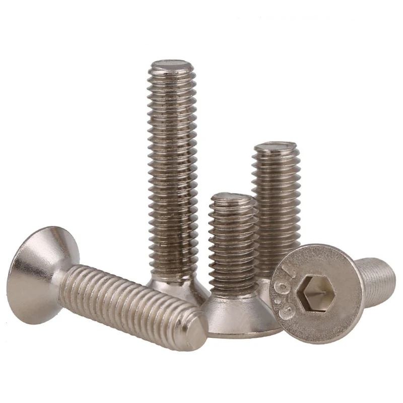 M6 10.9 Nickel Flat Head Cap Screws/ Plated Countersunk Head Cap Screws ...