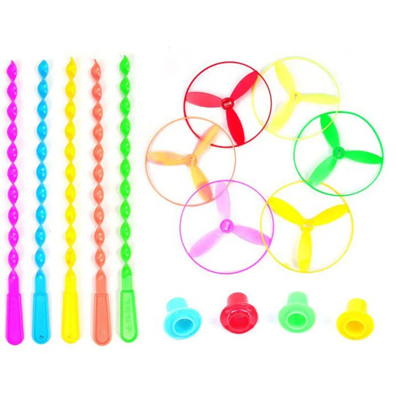10PCS Rotating Flywheel UFO Propeller Outdoor Toy Children Plastic ABS ...